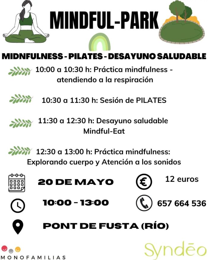 Mindful-Park "Mindfulnes-pilates y desayuno saludable" - Monofamilias